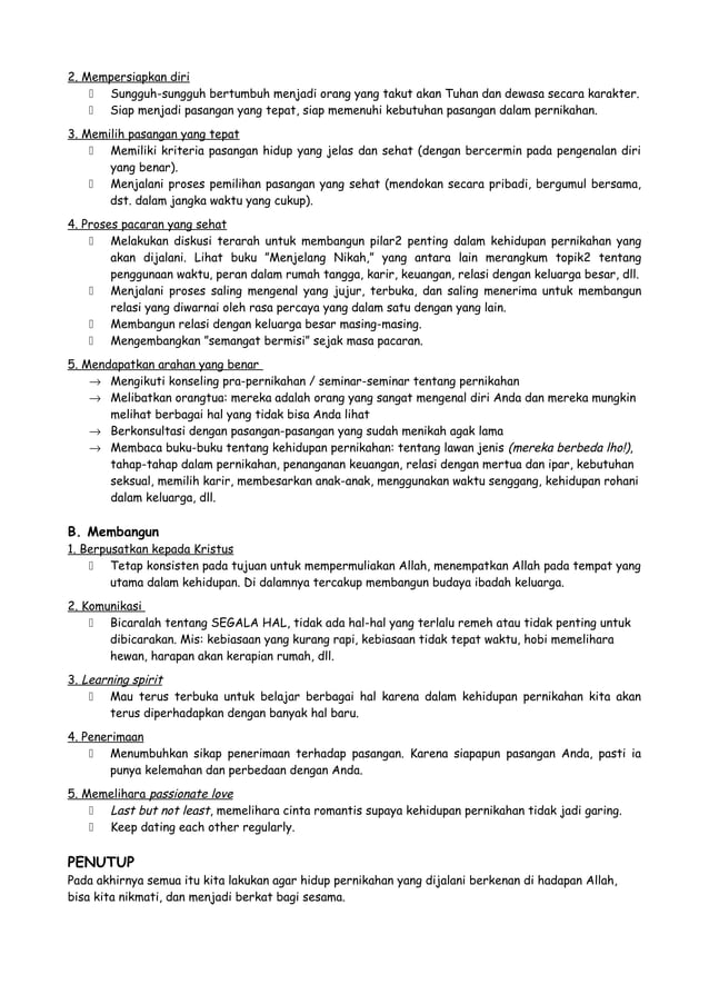 Membangun Sebuah Keluarga Kristen | DOC