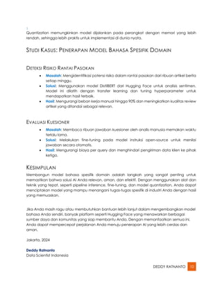 Membangun Model Bahasa LLM Spesifik Domain | PDF