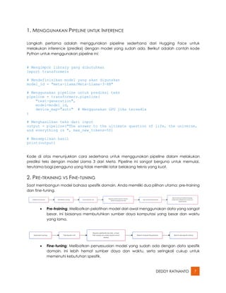 Membangun Model Bahasa LLM Spesifik Domain | PDF