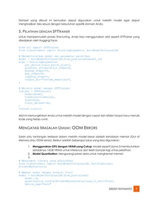 Membangun Model Bahasa LLM Spesifik Domain | PDF