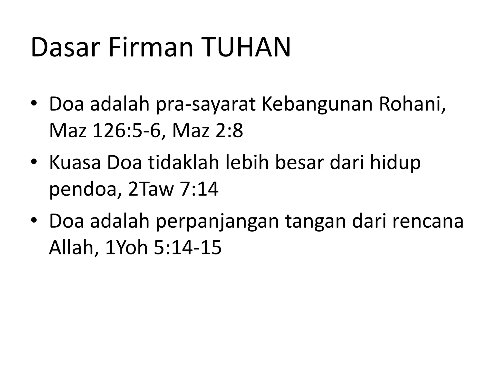 Membangun Pelayanan Doa (Ps Chris Hukubun) | PPTX