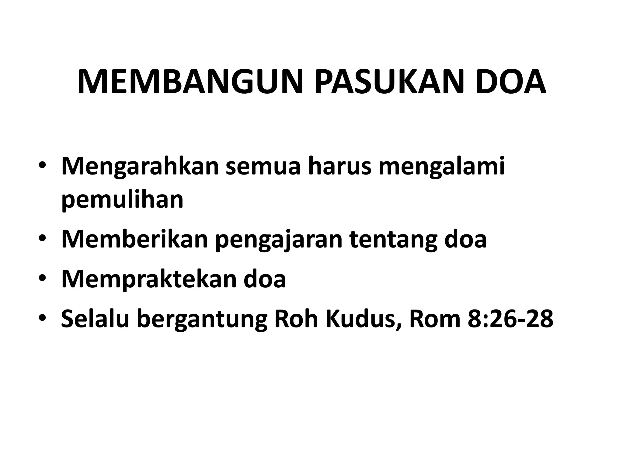 Membangun Pelayanan Doa (Ps Chris Hukubun) | PPTX