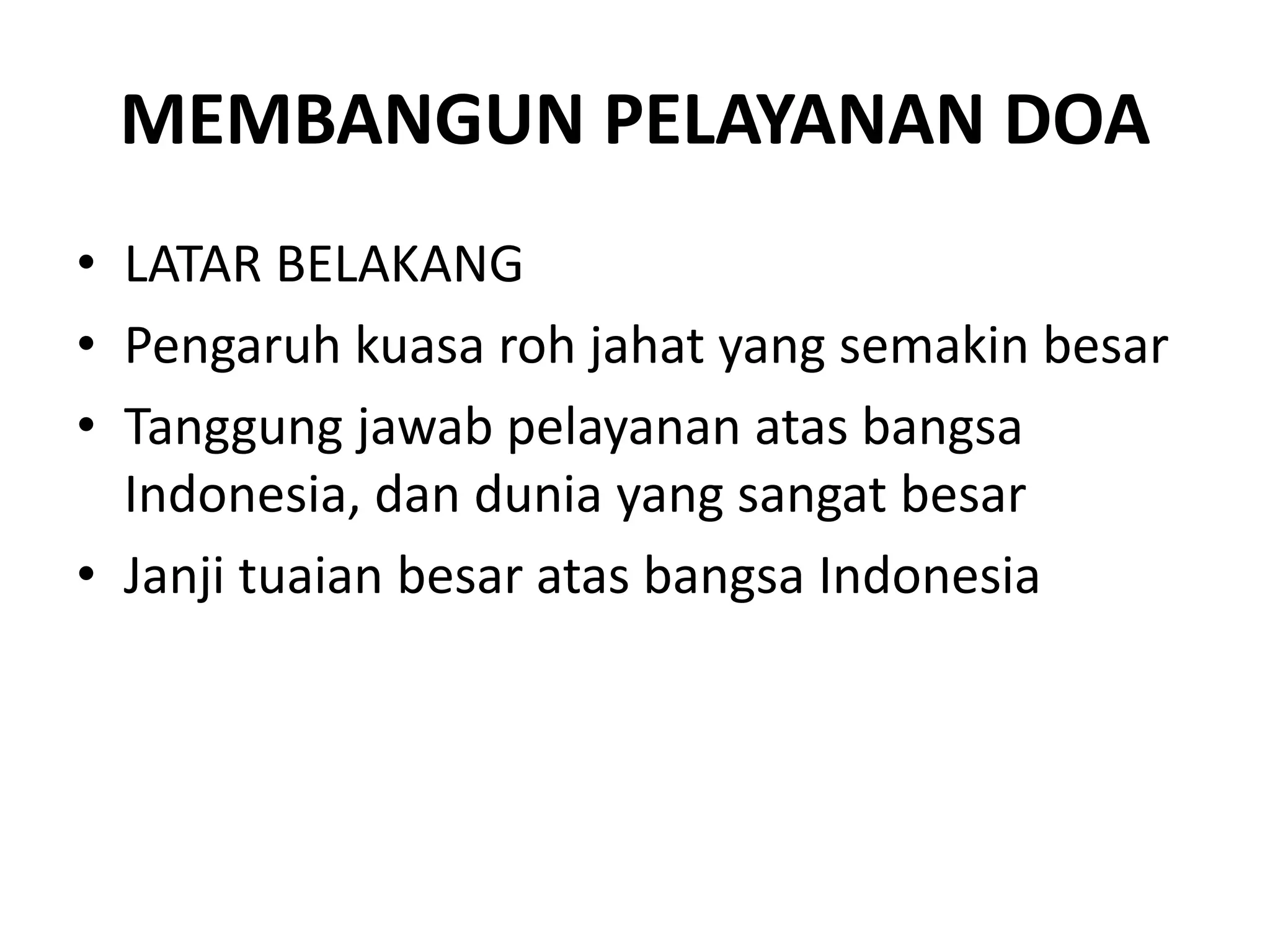 Membangun Pelayanan Doa (Ps Chris Hukubun) | PPT