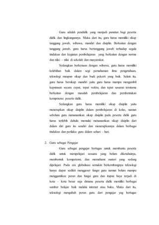 Membangun profesionalisme guru dalam meningkatkan mutu pendidikan | DOCX