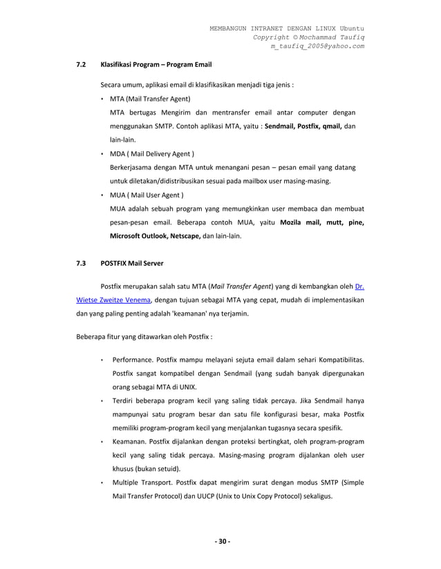 Membangun server intranet dengan linux | PDF