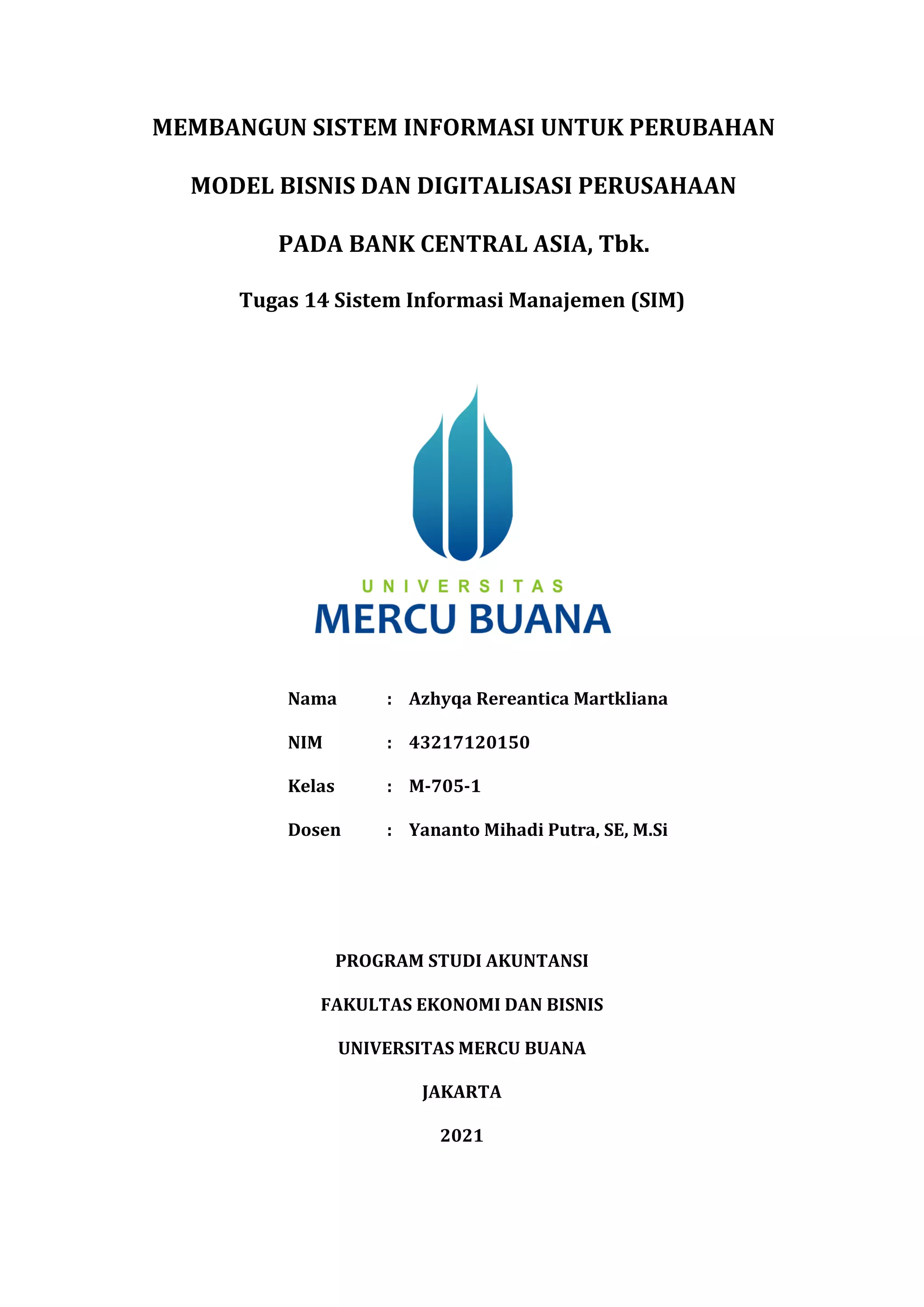 Membangun Sistem Informasi untuk Perubahan Model Bisnis dan ...