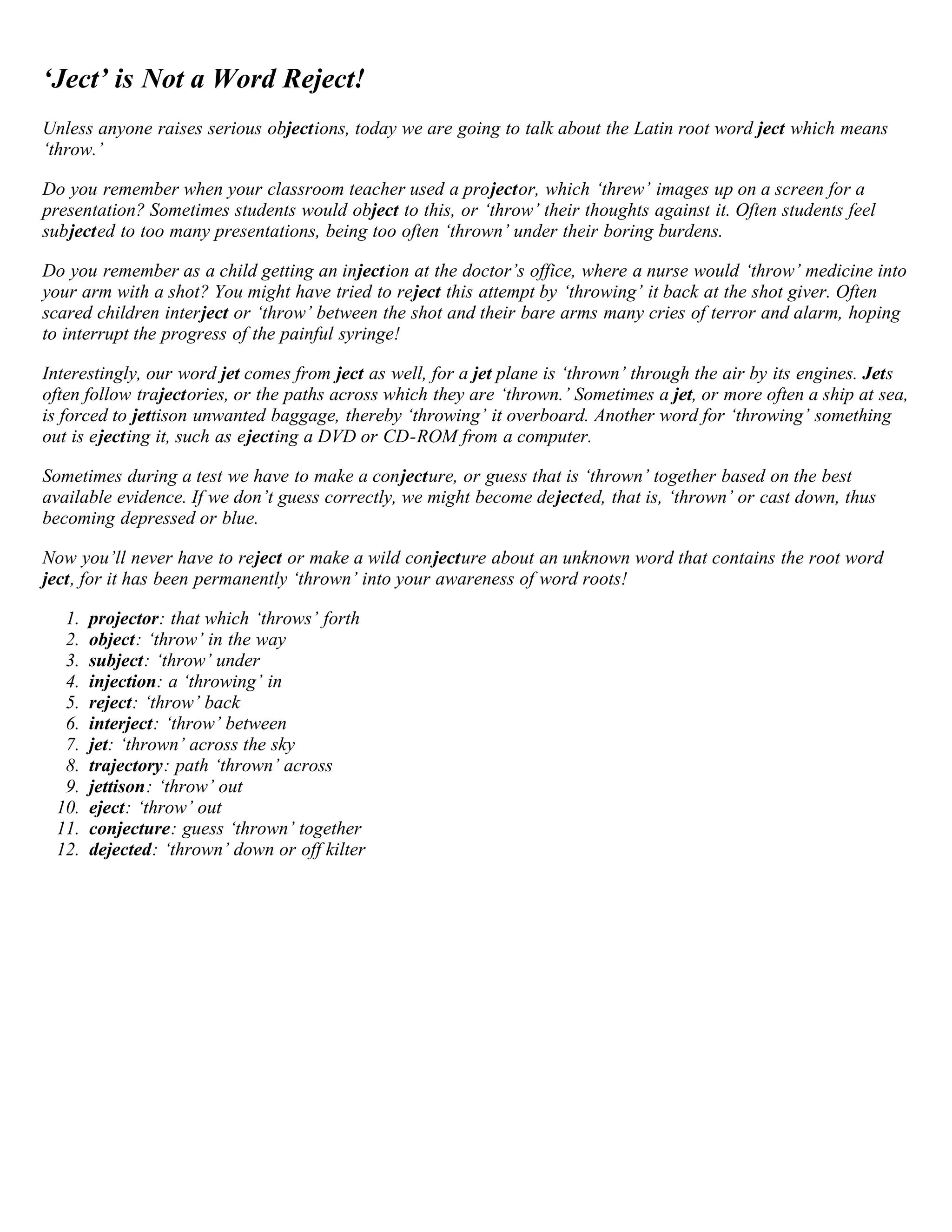 Membean word roots | PDF