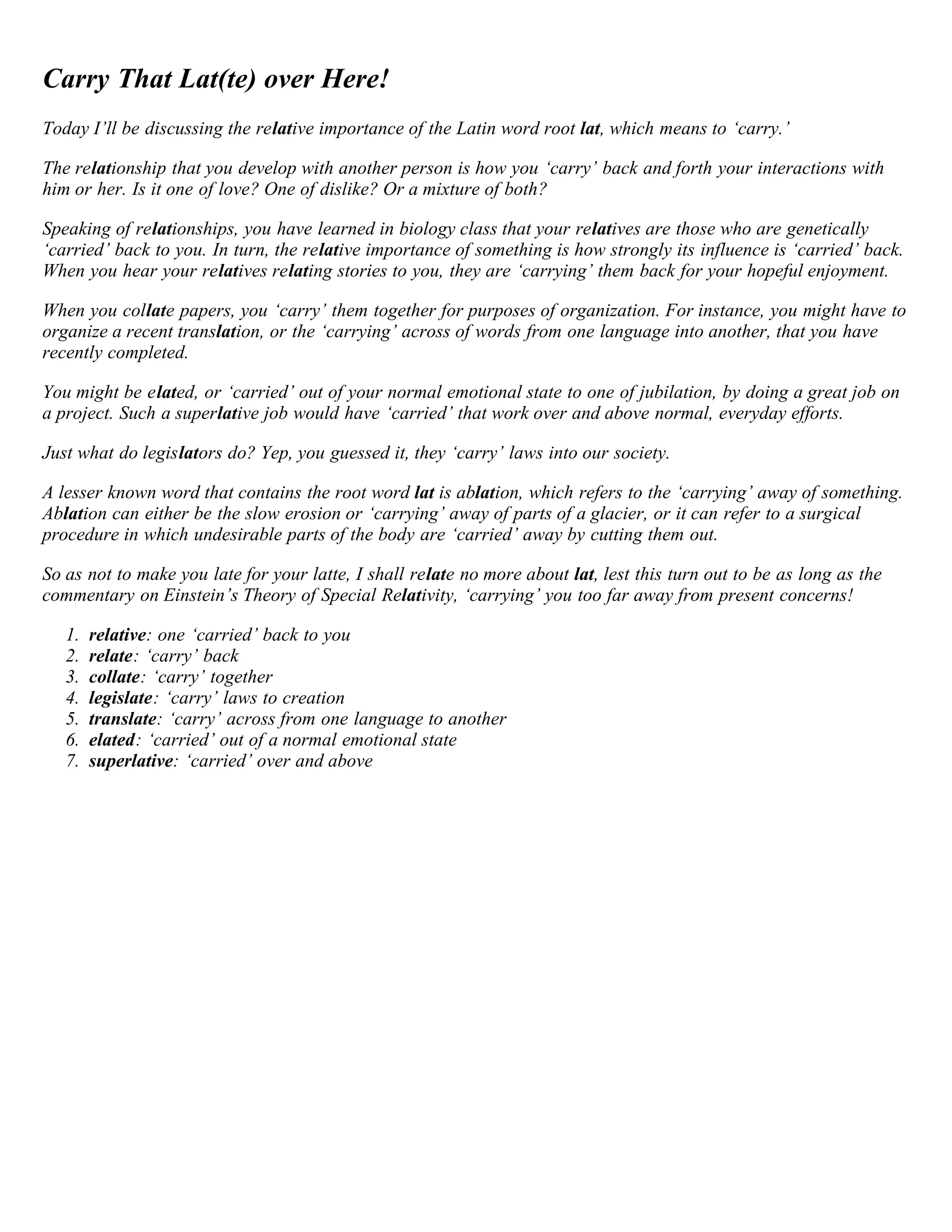 Membean word roots | PDF