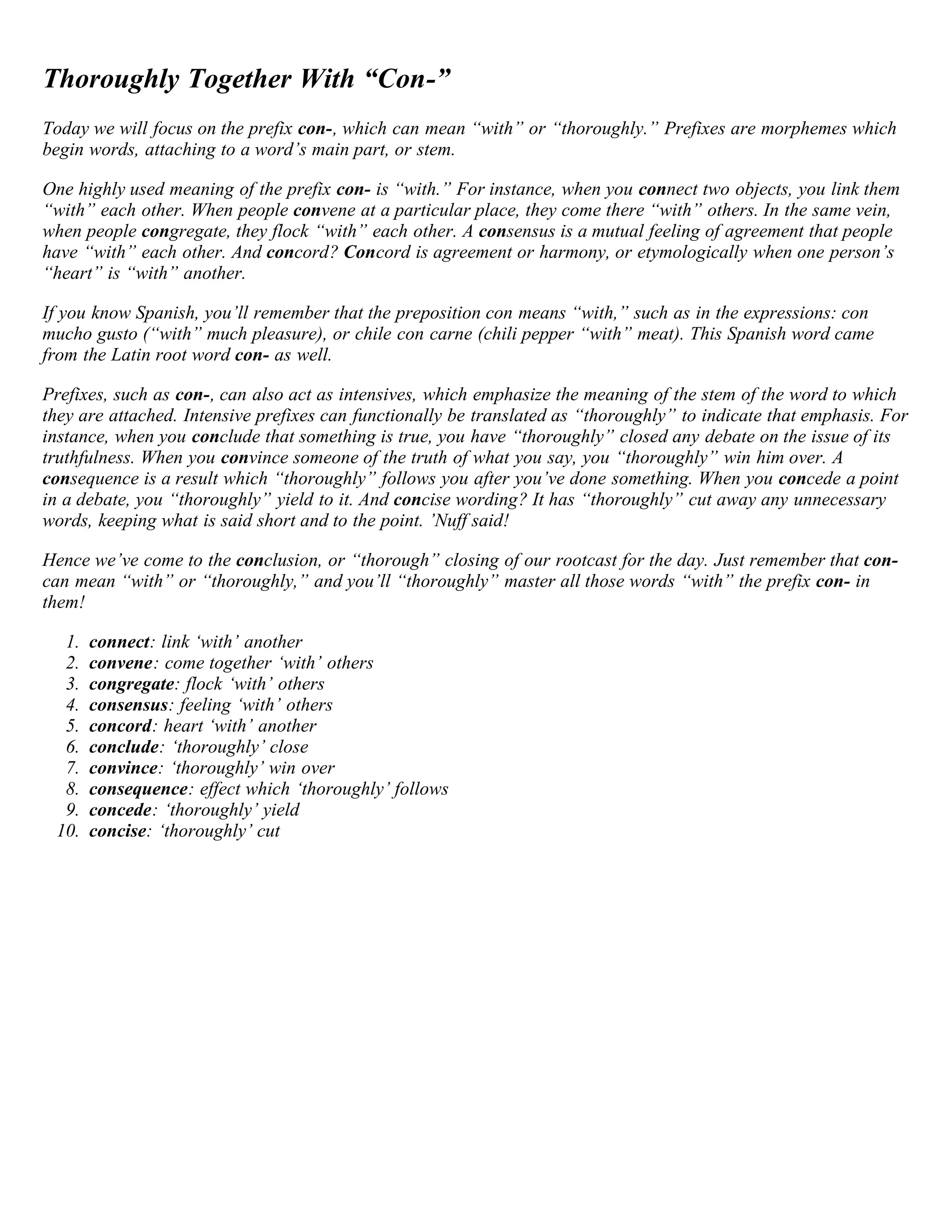 Membean word roots | PDF