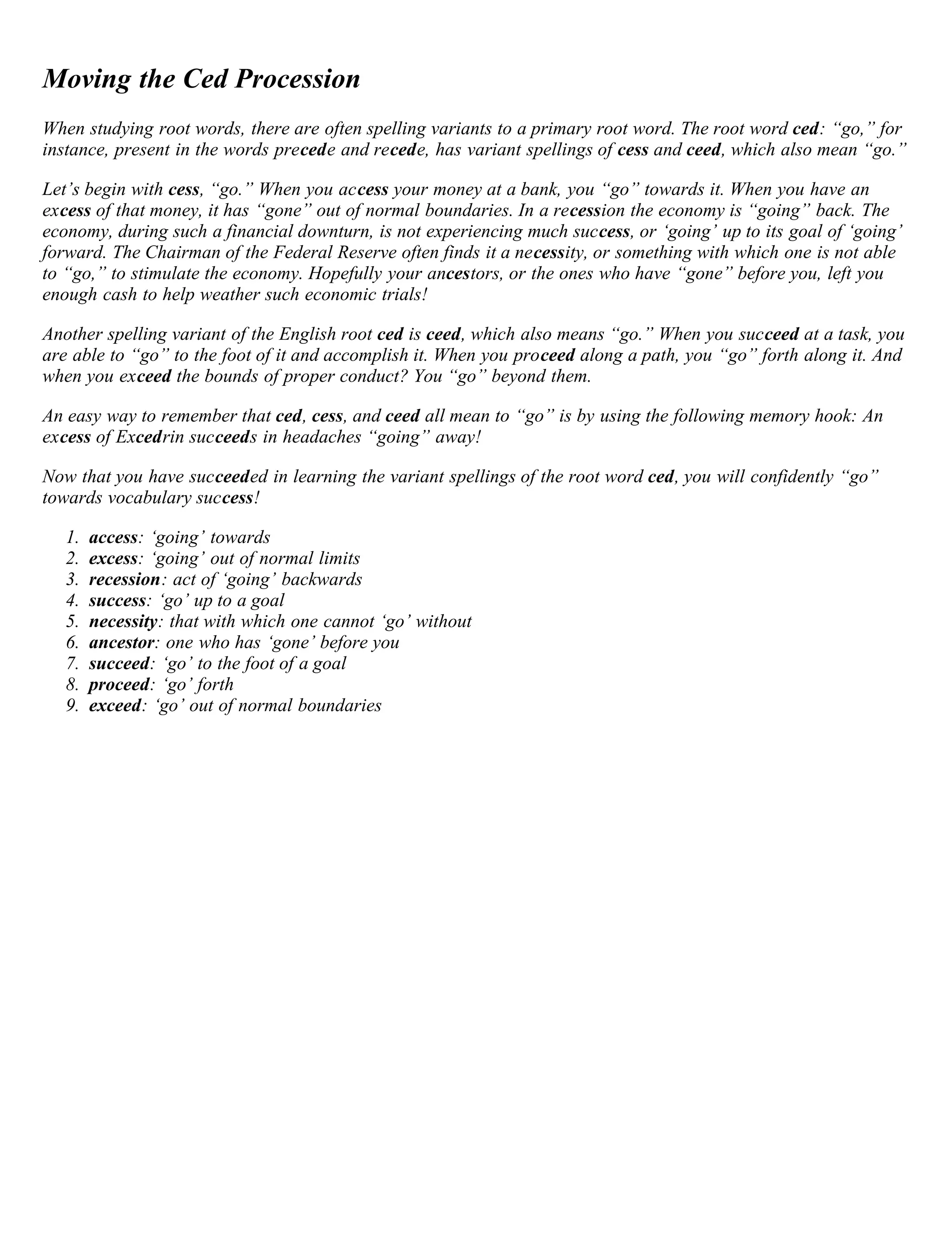 Membean word roots | PDF