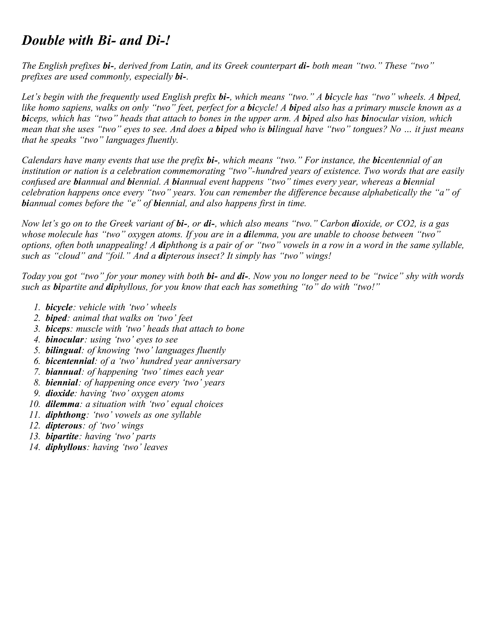 Membean word roots | PDF