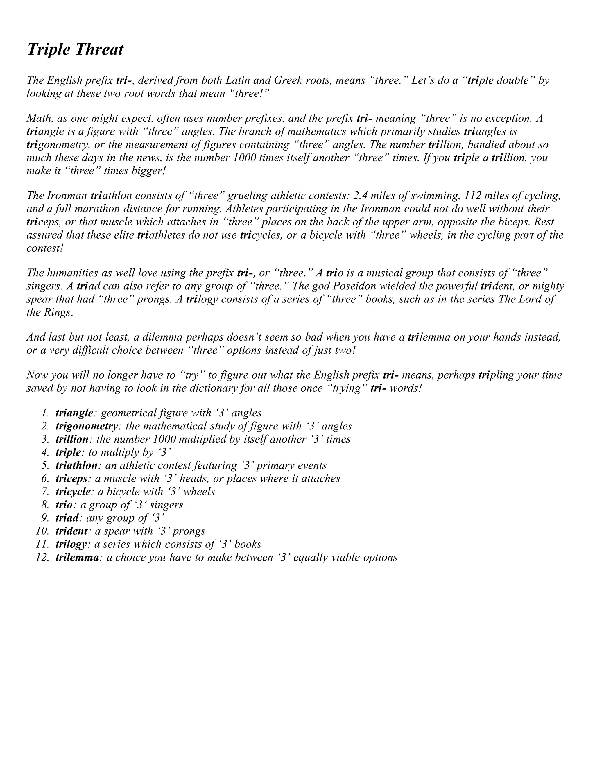 Membean word roots | PDF