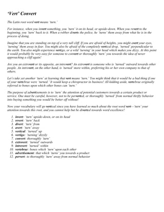 Membean word roots | PDF