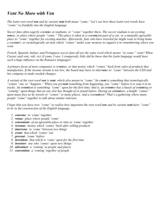 Membean word roots | PDF