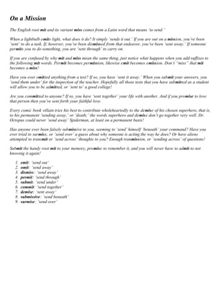 Membean word roots | PDF