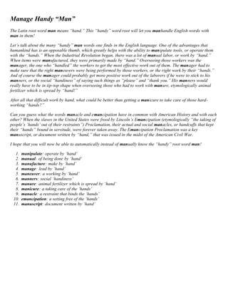 Membean word roots | PDF