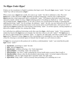 Membean word roots | PDF