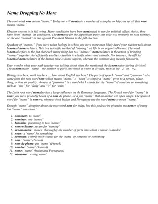 Membean word roots | PDF