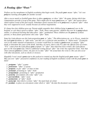 Membean word roots | PDF