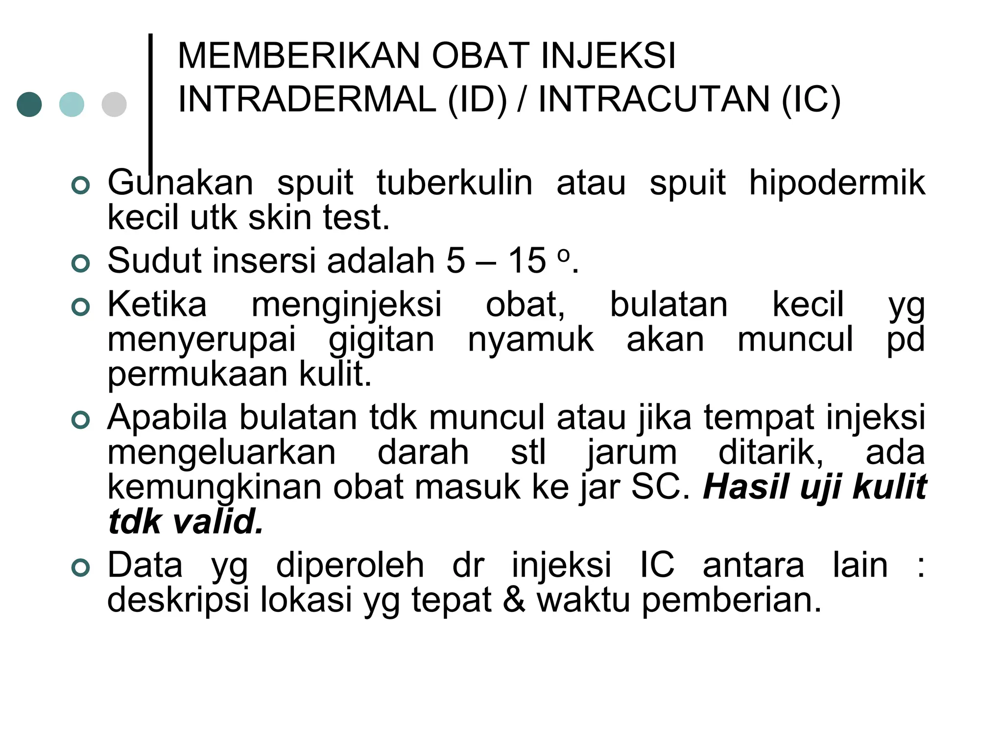 MEMBERIKAN OBAT INJEKSI (KEPERAWATAN DASAR).ppt