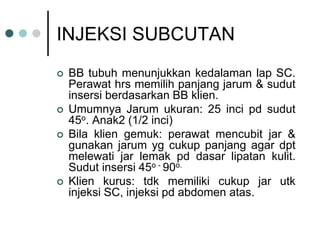 MEMBERIKAN OBAT INJEKSI (KEPERAWATAN DASAR).ppt