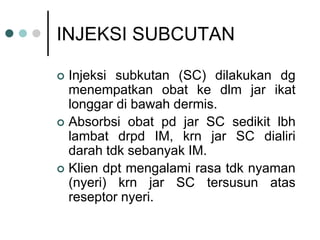 MEMBERIKAN OBAT INJEKSI (KEPERAWATAN DASAR).ppt
