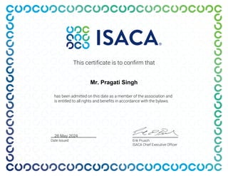 ISACA Membership-certificate-2034890 | ISACA | PDF