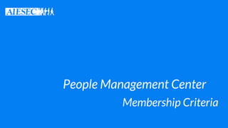 Membership criteria | PDF