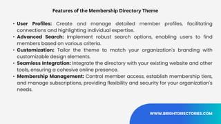 Membership Directory Theme | PPTX