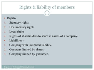Membership in a company | PPTX