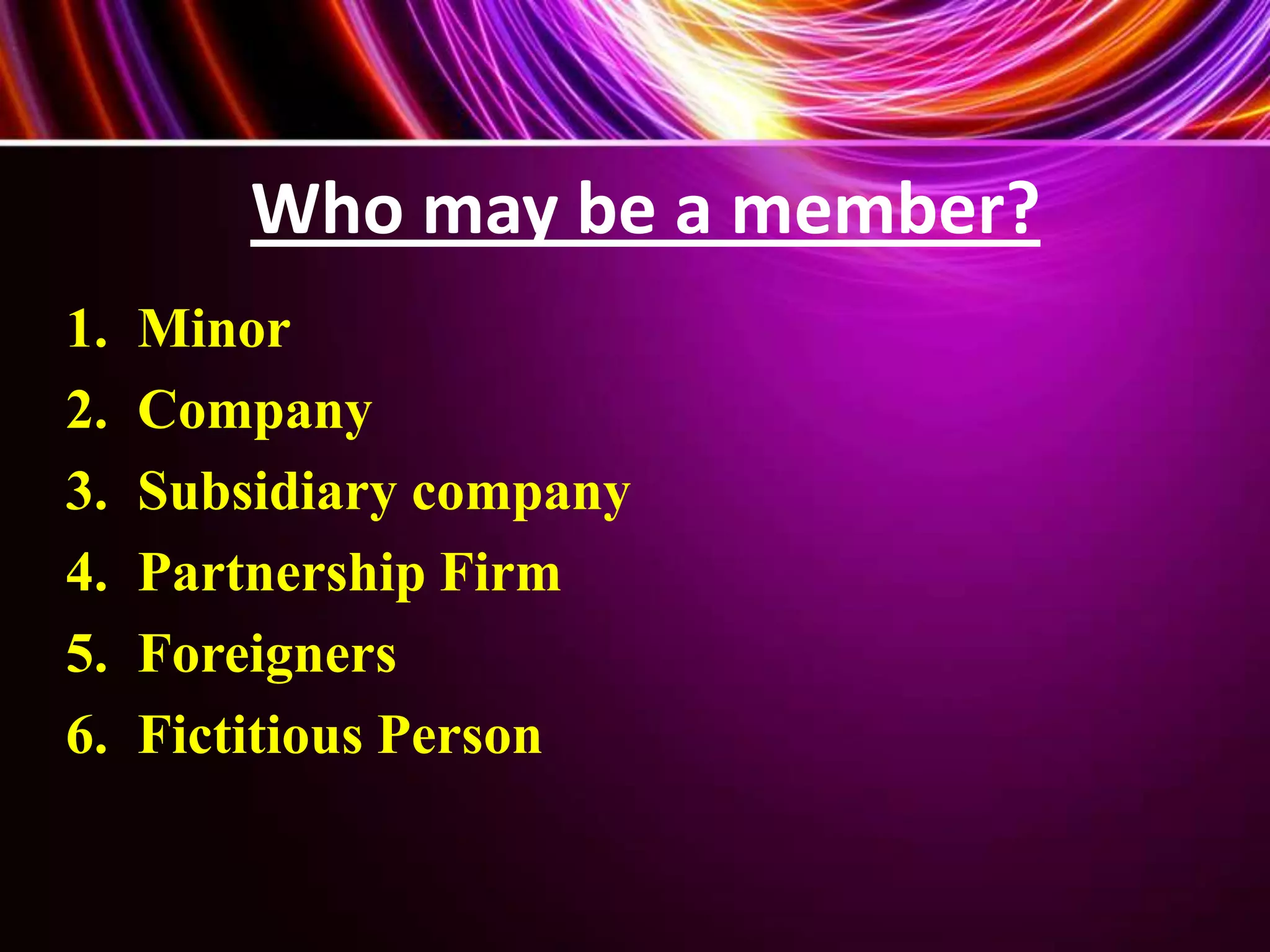 Membership in Company | PPTX