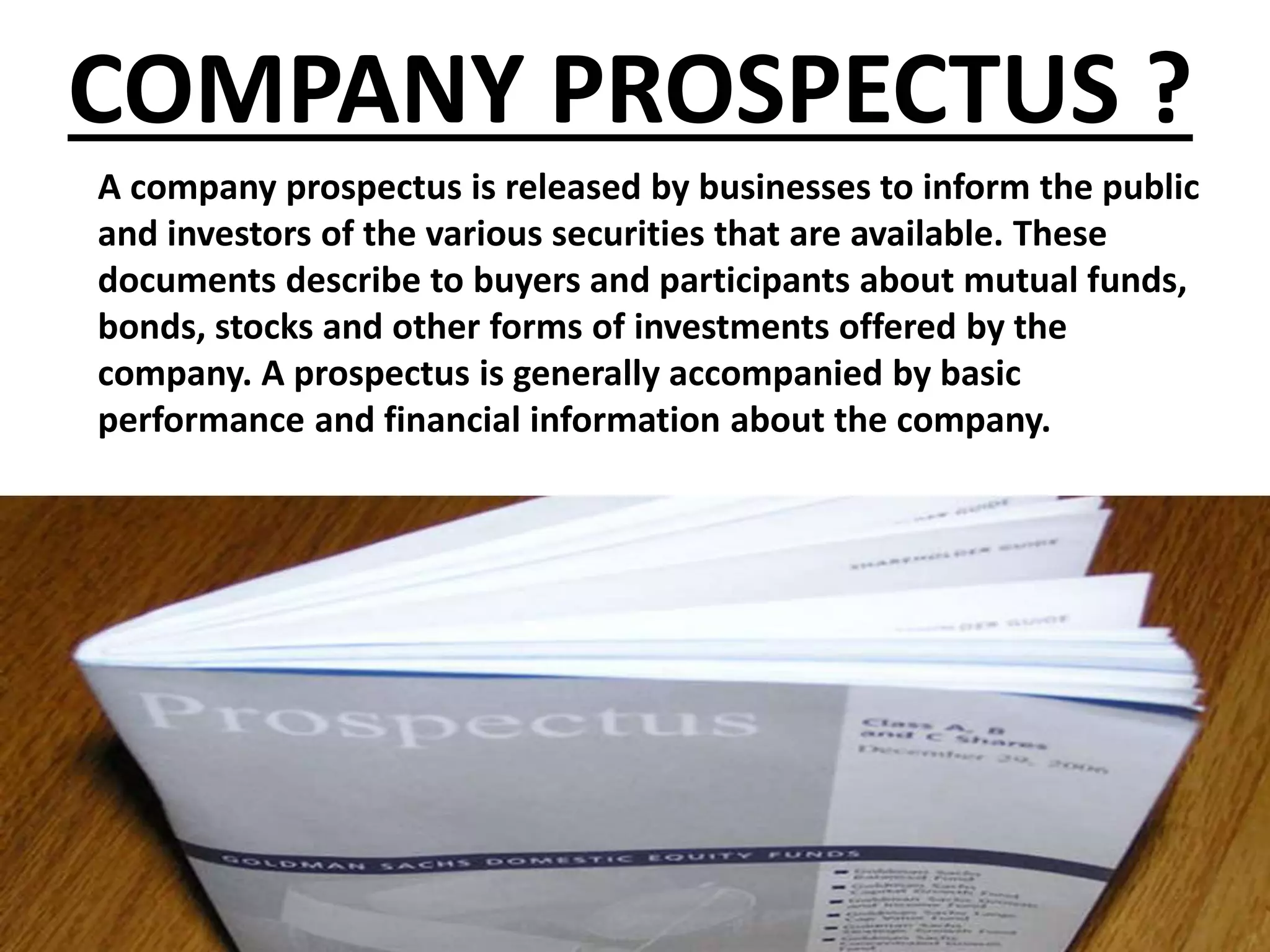 Membership of company prospectus | PPT | Free Download