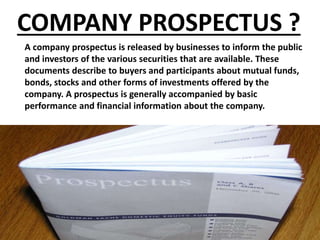 Membership of company prospectus | PPT