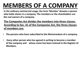 Membership of company prospectus | PPTX