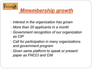 FWEAN - Presentation on Membership Development | PPTX