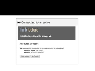 MembershipReboot & Thinktecture: The Paradigms in Authentication &Authorization FYP1 | PPT