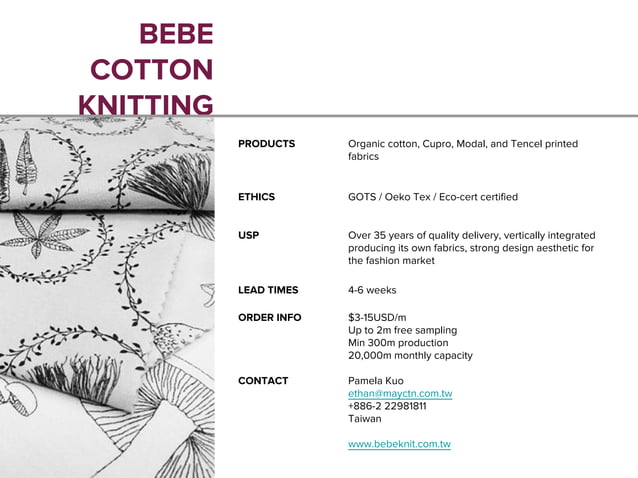 SOURCE Members - Fabrics & Trims | PPT