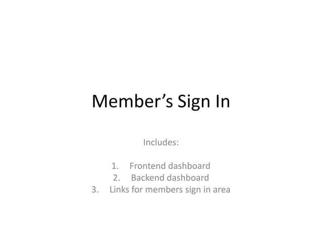 Members sign in | PPTX