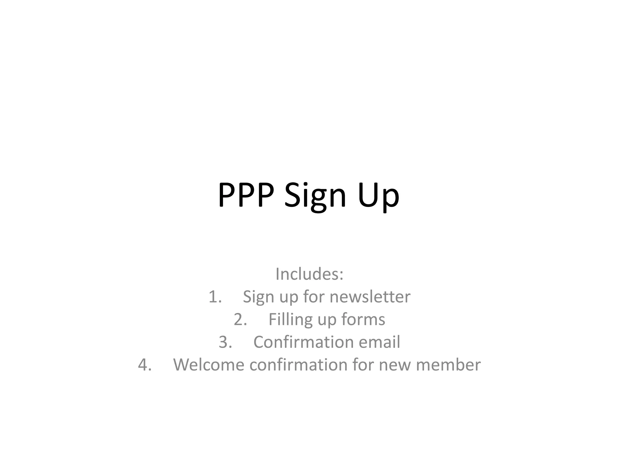 Members sign up | PPTX