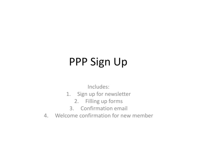 Members sign up | PPTX