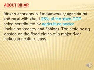 MEM bihar | PPTX | Agriculture | Industries