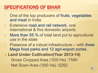 MEM bihar | PPTX | Agriculture | Industries