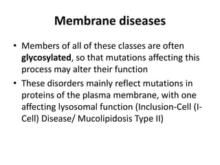 Membrane and extracellular matrix diseases | PPTX