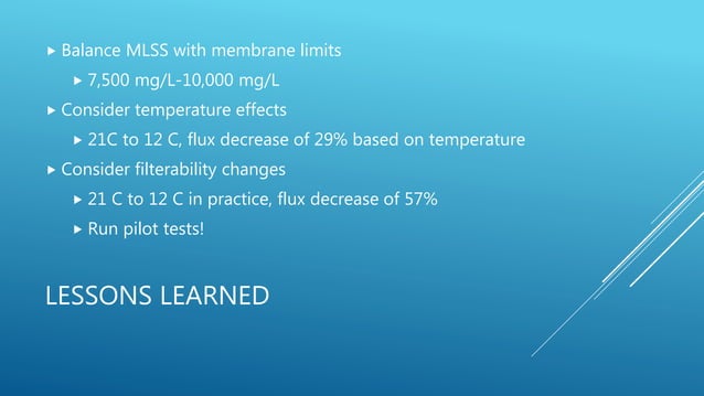 Membrane Bioreactors (MBR) - Lessons Learned -Gordon Culp | PPT