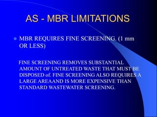 Membrane bioreactors as mbr vs mbbr - uf | PPT