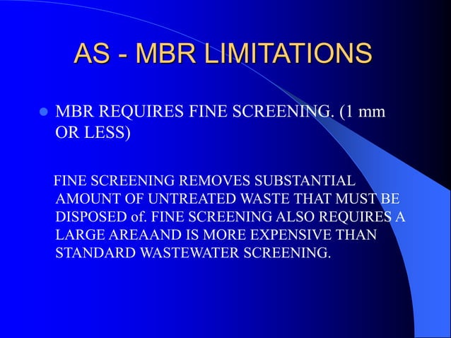 Membrane bioreactors as mbr vs mbbr - uf | PPT