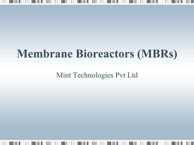 MBR Technology Suppliers and Manufacturing Company | PPT