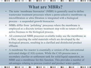 MBR Technology Suppliers and Manufacturing Company | PPT
