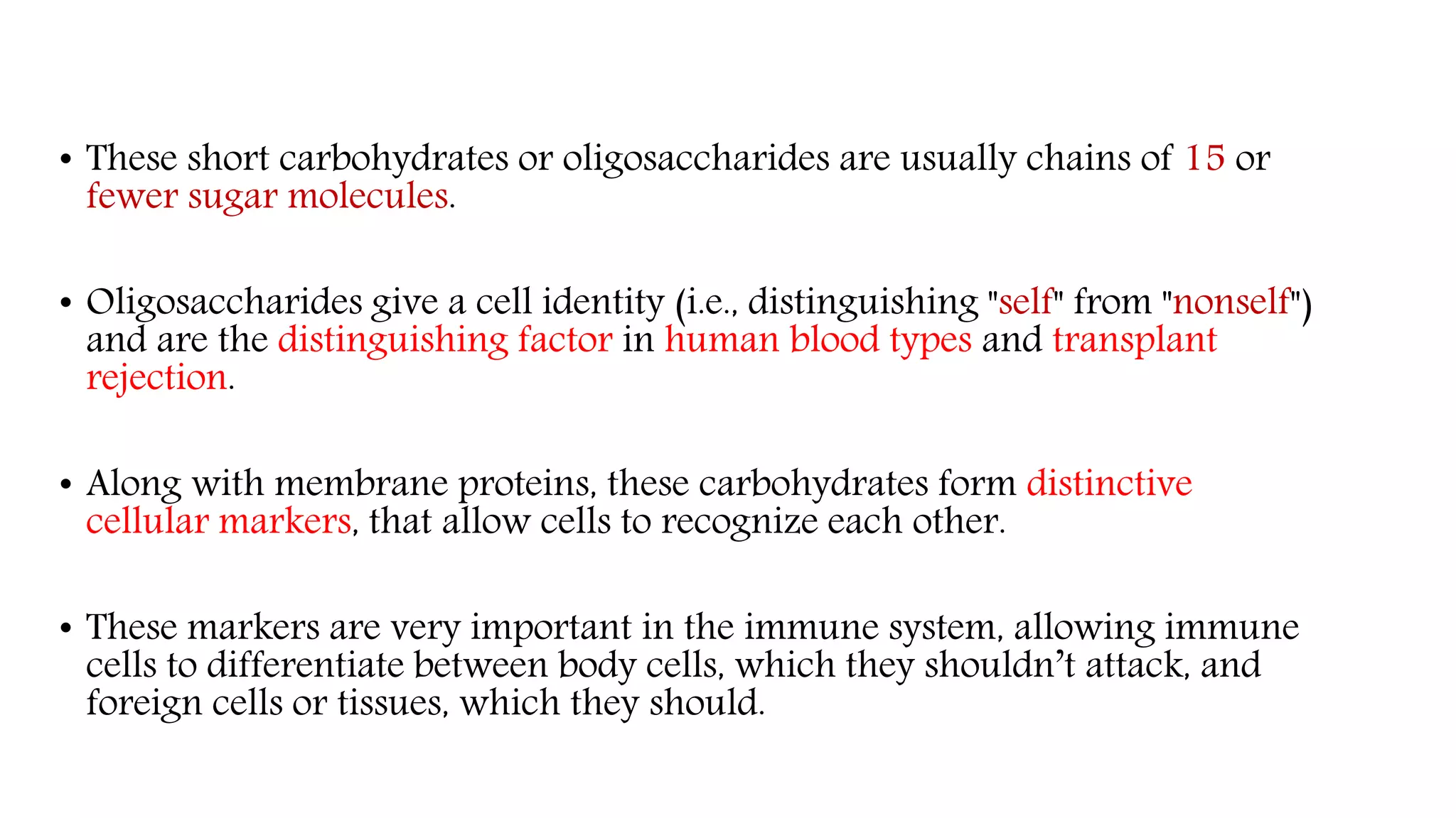 Membrane carbohydrate and their significance in cellular recognition | PPTX