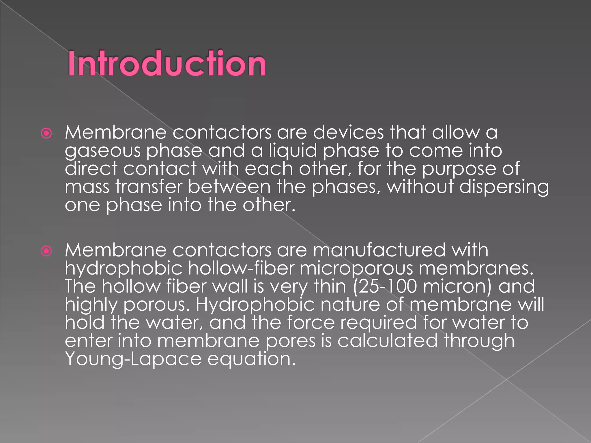 Membrane contactors | PPTX